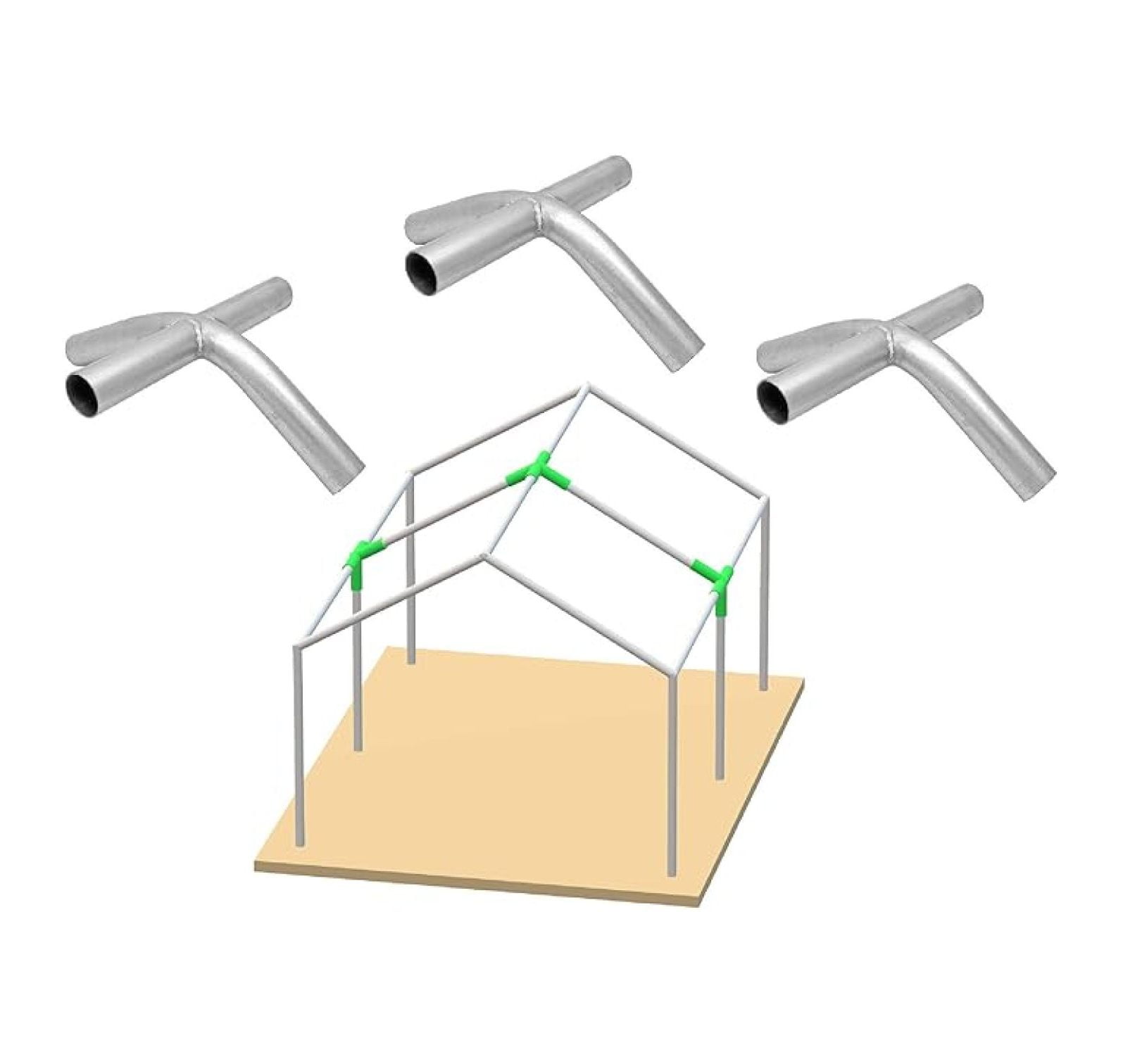 Canopy Fittings 1-3/8" 4-Way Connectors - 3 Pack | Carport Tent Shed ...