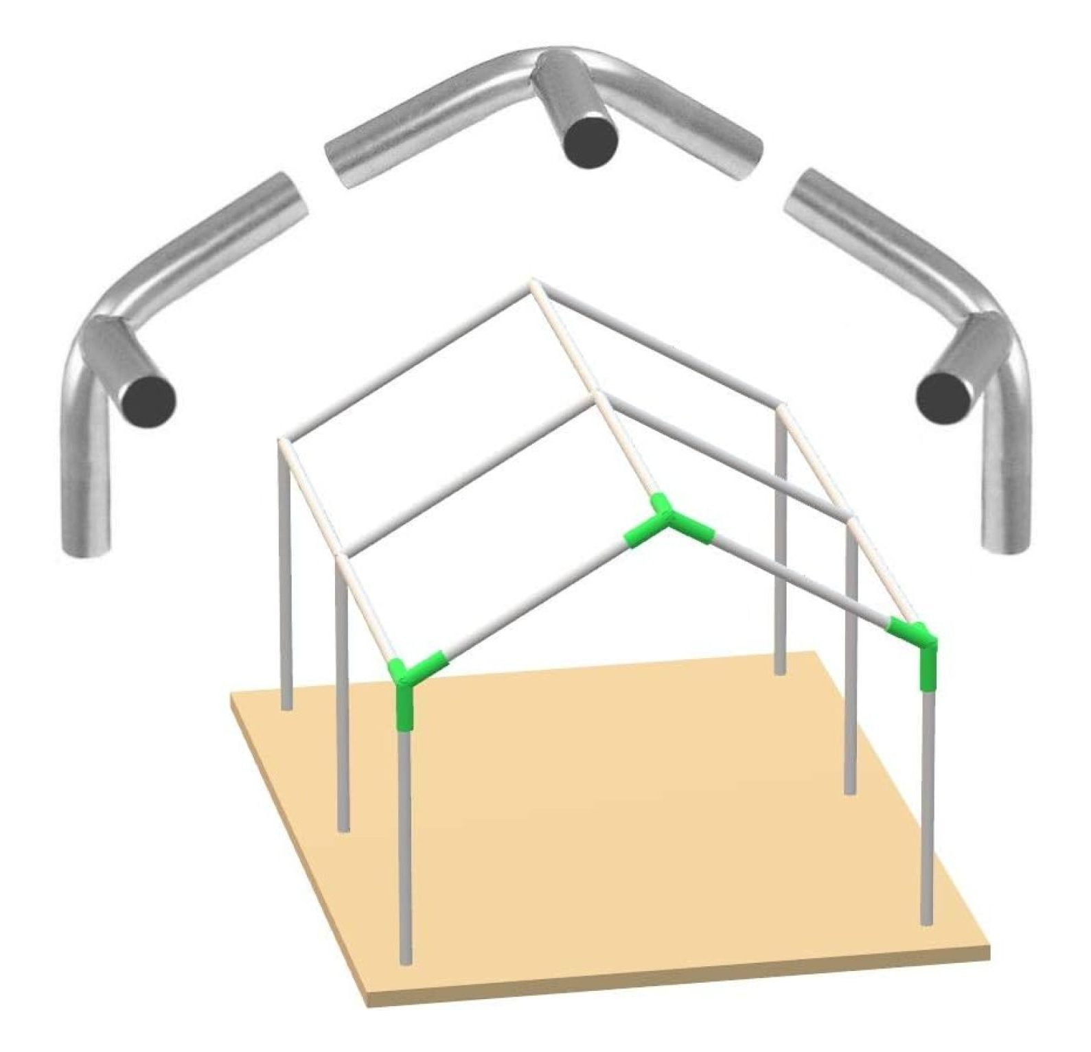 Canopy Fittings Frame Set 1-3/8" High Connectors 3 Way, 4 Way Set 3 ...