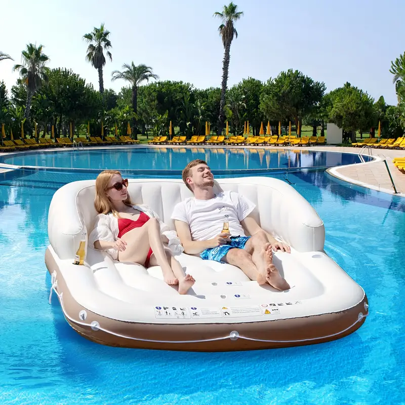 Canopy Island - 2-3 Person 441lbs Big Floating Island with UPF50 Canopy ...