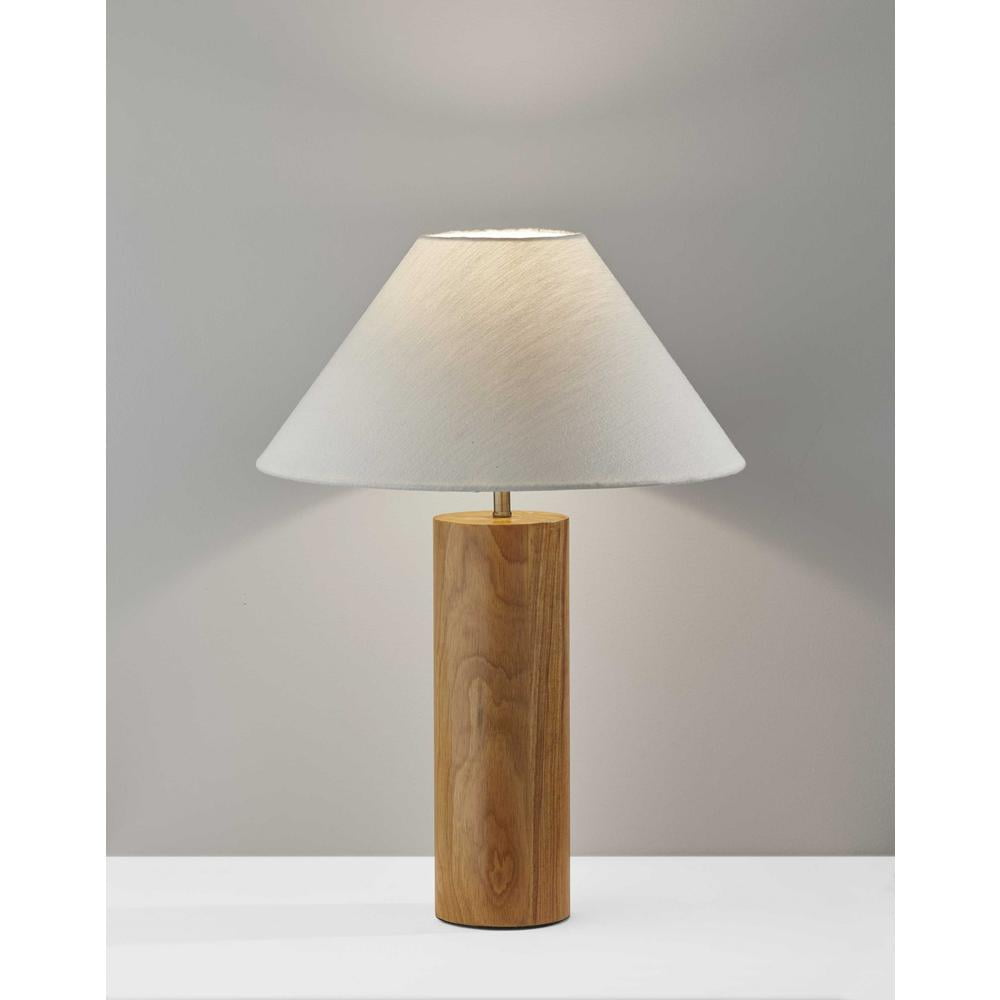 HomeRoots Canopy Natural Wood Block Table Lamp - 372832 - Walmart.com