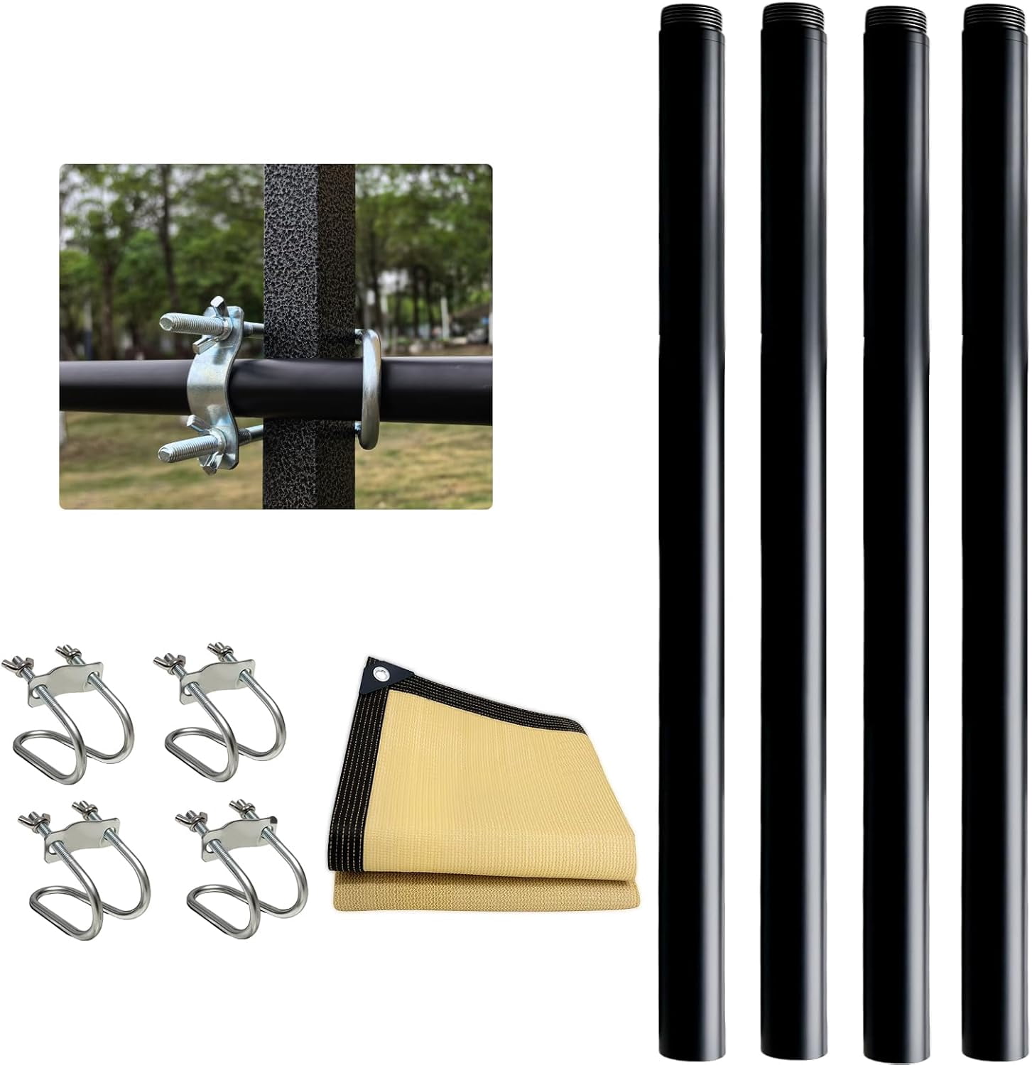 Canopy Rails (2-Pack) – Black Canopy Tent Rail Bars for 10x10 10x15 ...