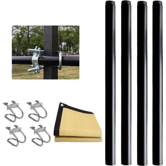 Canopy Rails (2-Pack) – Black Canopy Tent Rail Bars for 10x10 10x15 ...