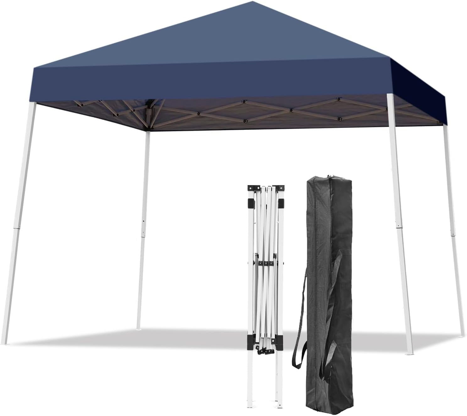 Canopy Tent, 10X10 FT Pop Up Canopy Outdoor Instant Tent Slant Legs ...
