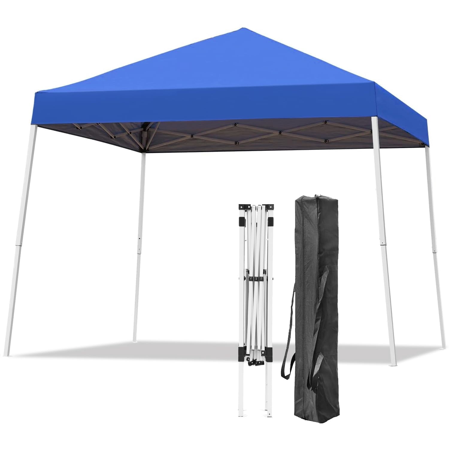 Canopy Tent, 10X10 FT Pop Up Canopy Outdoor Instant Tent Slant Legs ...