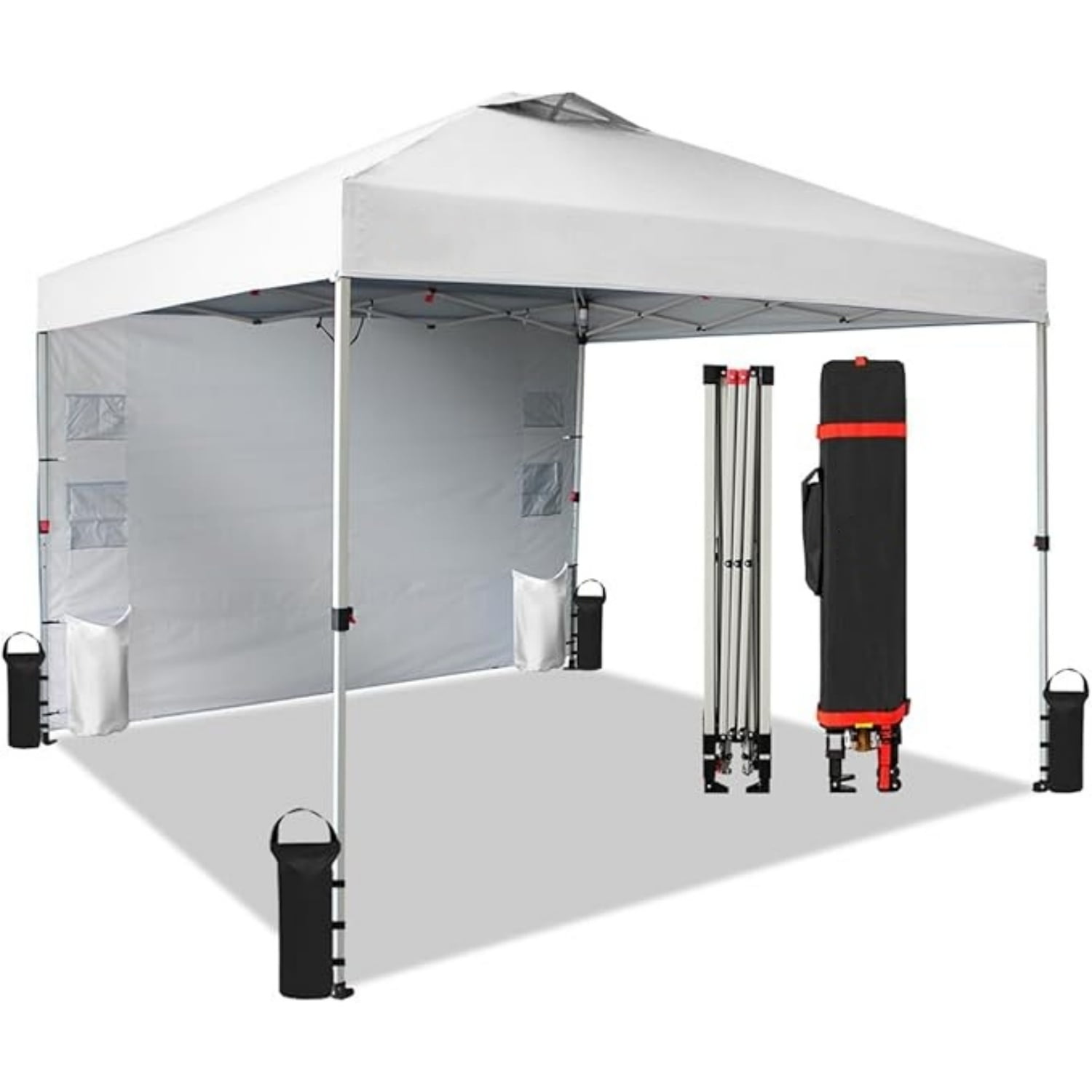 Canopy Tent 10x10 Pop Up Canopy Outdoor Shade with Pockets Sidewall ...