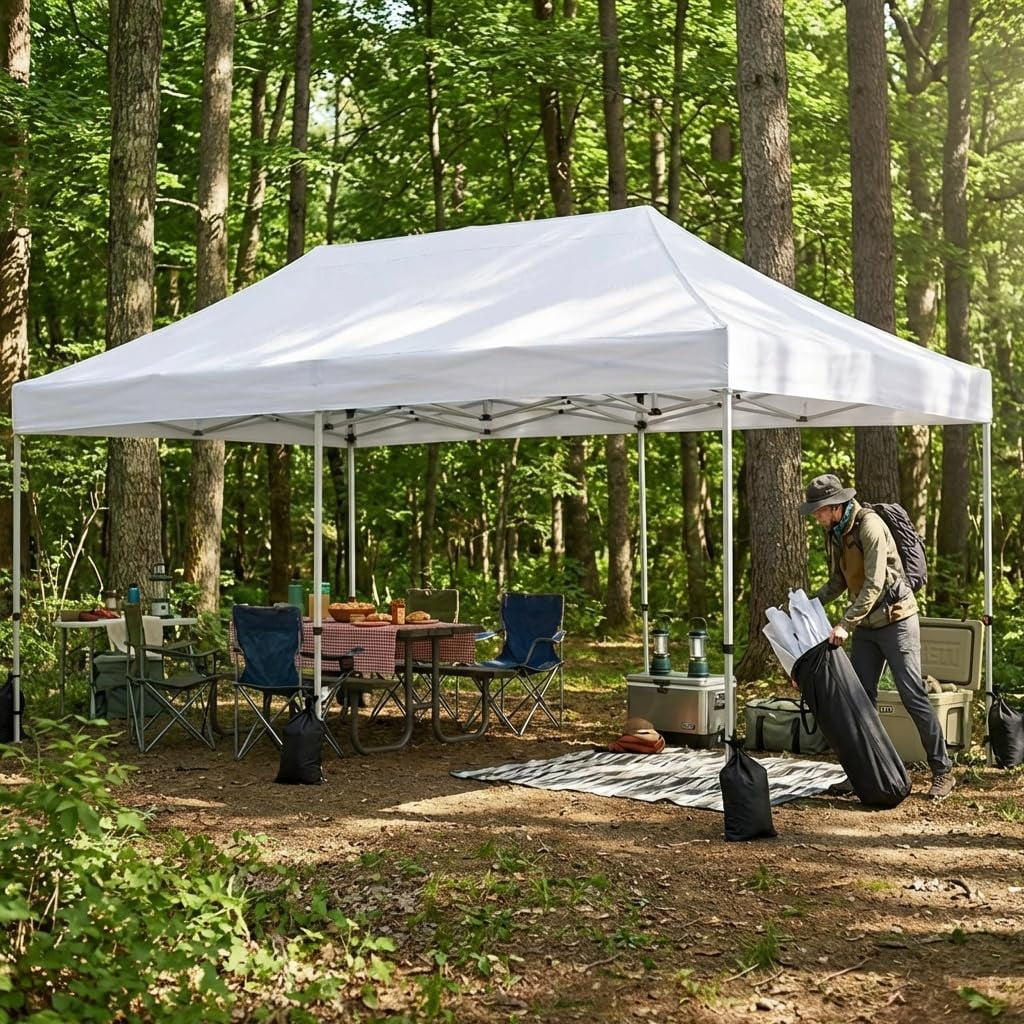 Canopy Tent,10x20 ft Pop Up Canopy Outdoor Instant Tent Slant Legs with ...