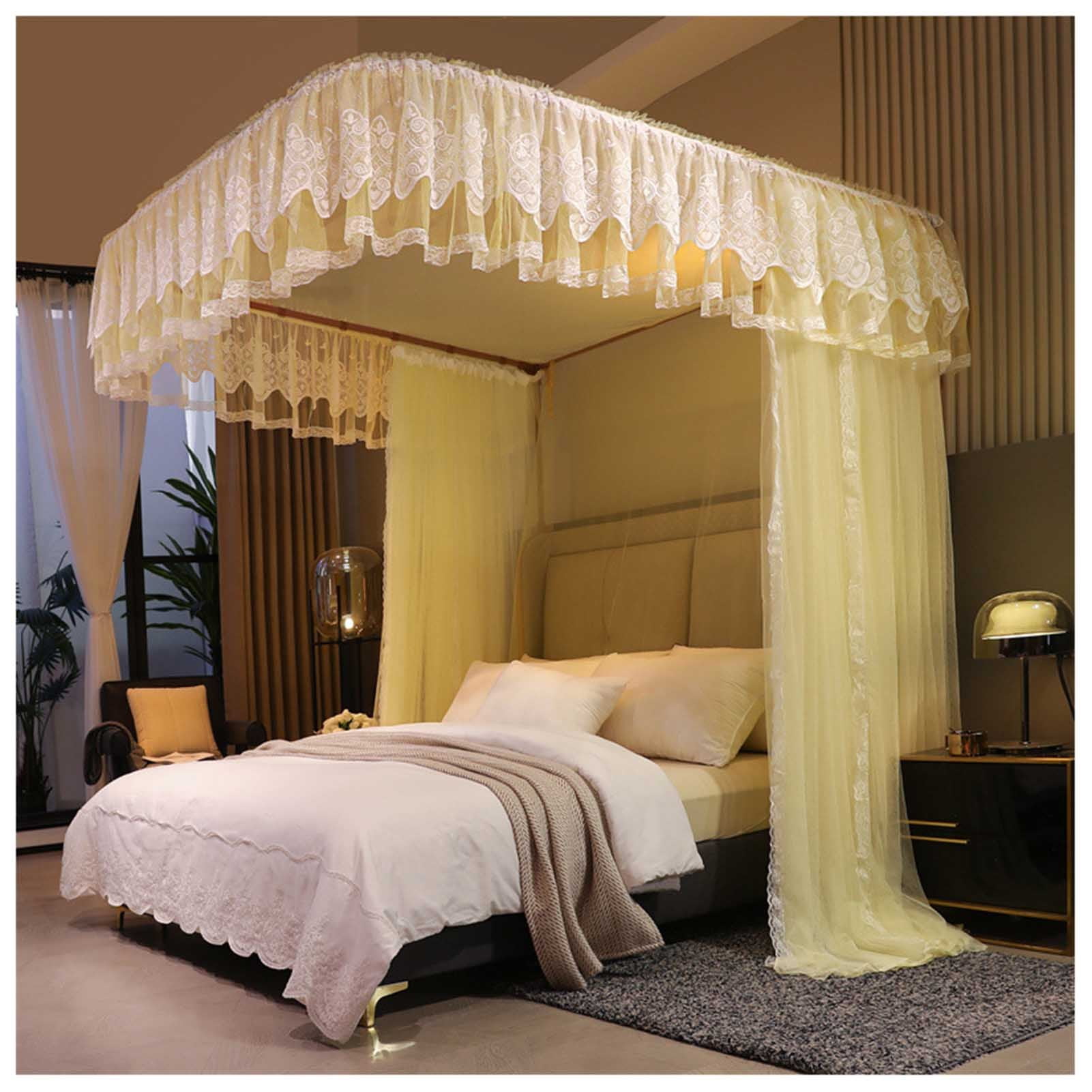 Canopy with Ruffles, U-shaped Double Tier Mosquito Net for Girls ...