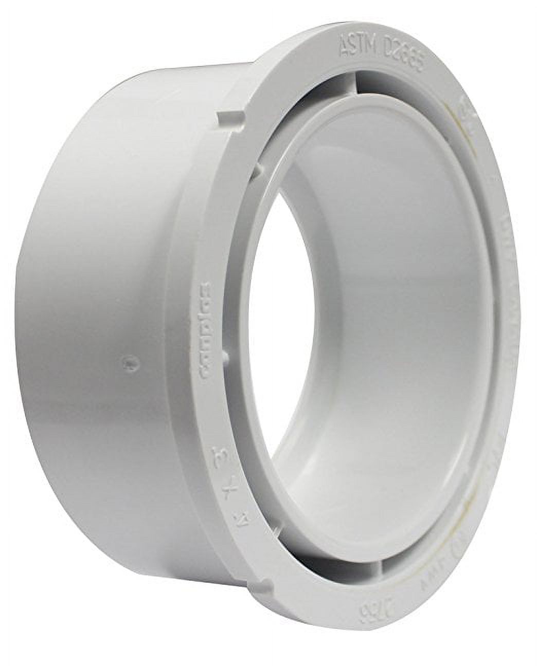 Canplas 192756 PVC DWV Flush Bushing, 4 x 3-Inch, White - Walmart.com