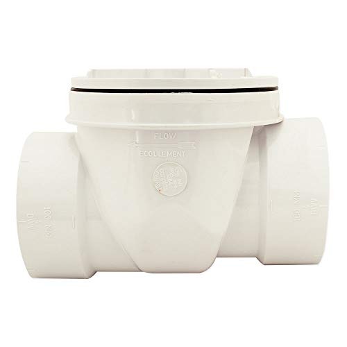 Canplas 73009 Backwater Valve with 4-Inch PVC, White - Walmart.com