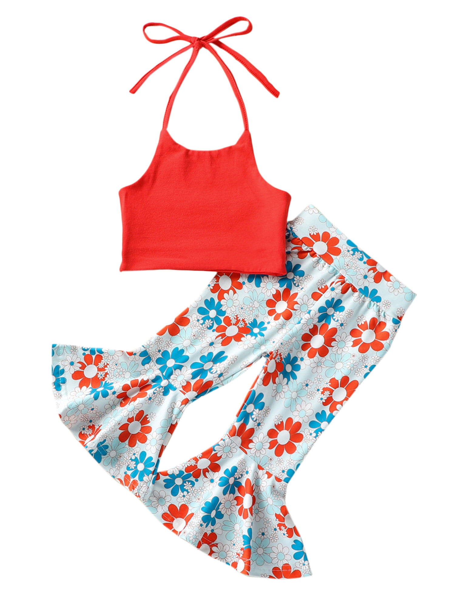 Canrulo 4th of July Baby Girl Clothes USA Sleeveless Spaghetti Strap ...