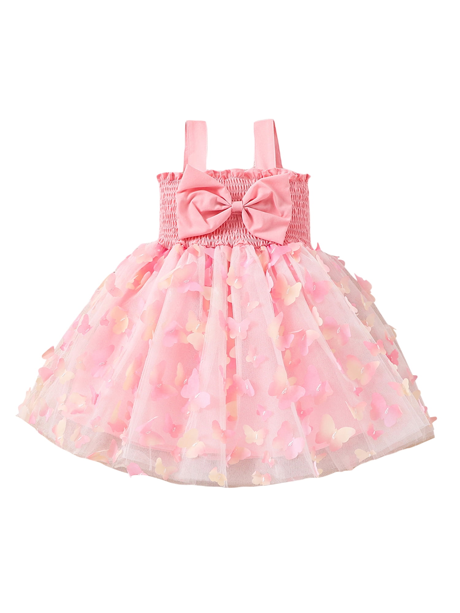 Canrulo Infant Baby Girls Princess Party Dress Summer 3D Butterfly ...