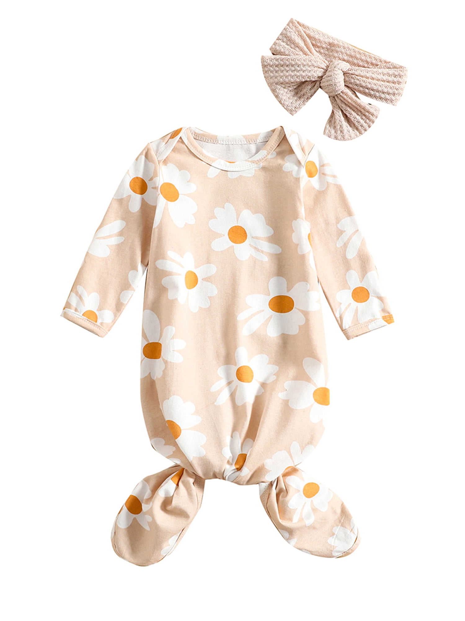 Canrulo Infant Newborn Baby Girls Floral Sleep Gown Sleepwear Romper ...