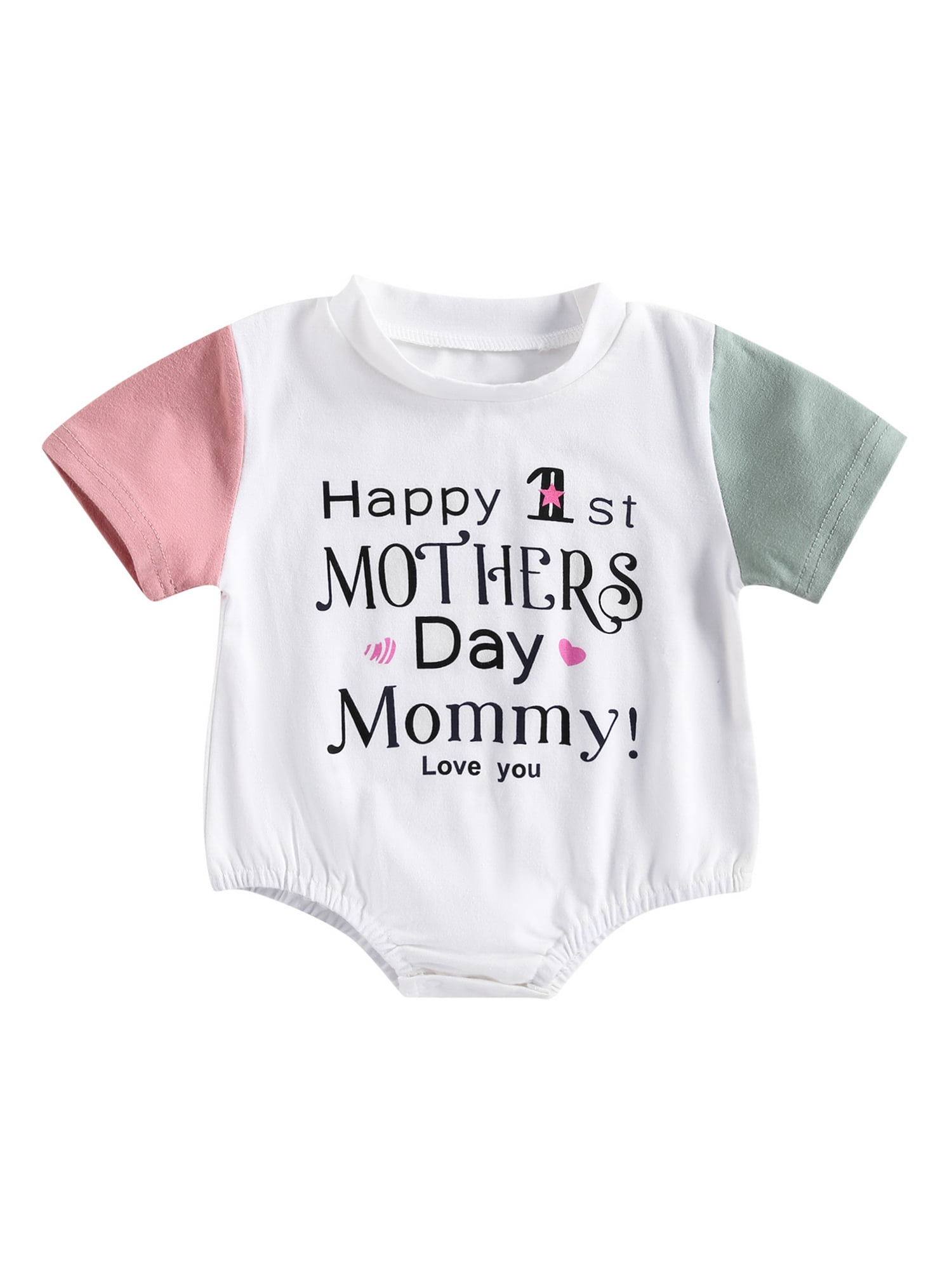 Canrulo Newborn Baby Boy Girl 1st Mother's Day Clothes Oversized Romper ...