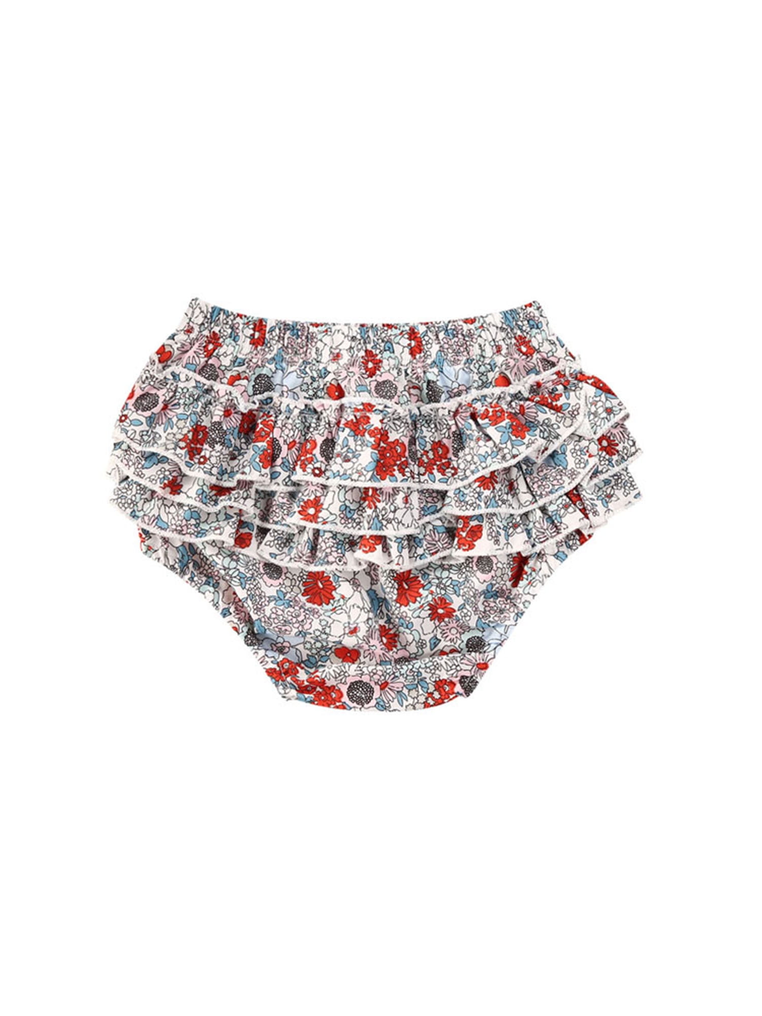 Canrulo Newborn Baby Girl Bloomers Diaper Cover Shorts Ribbed Ruffle ...
