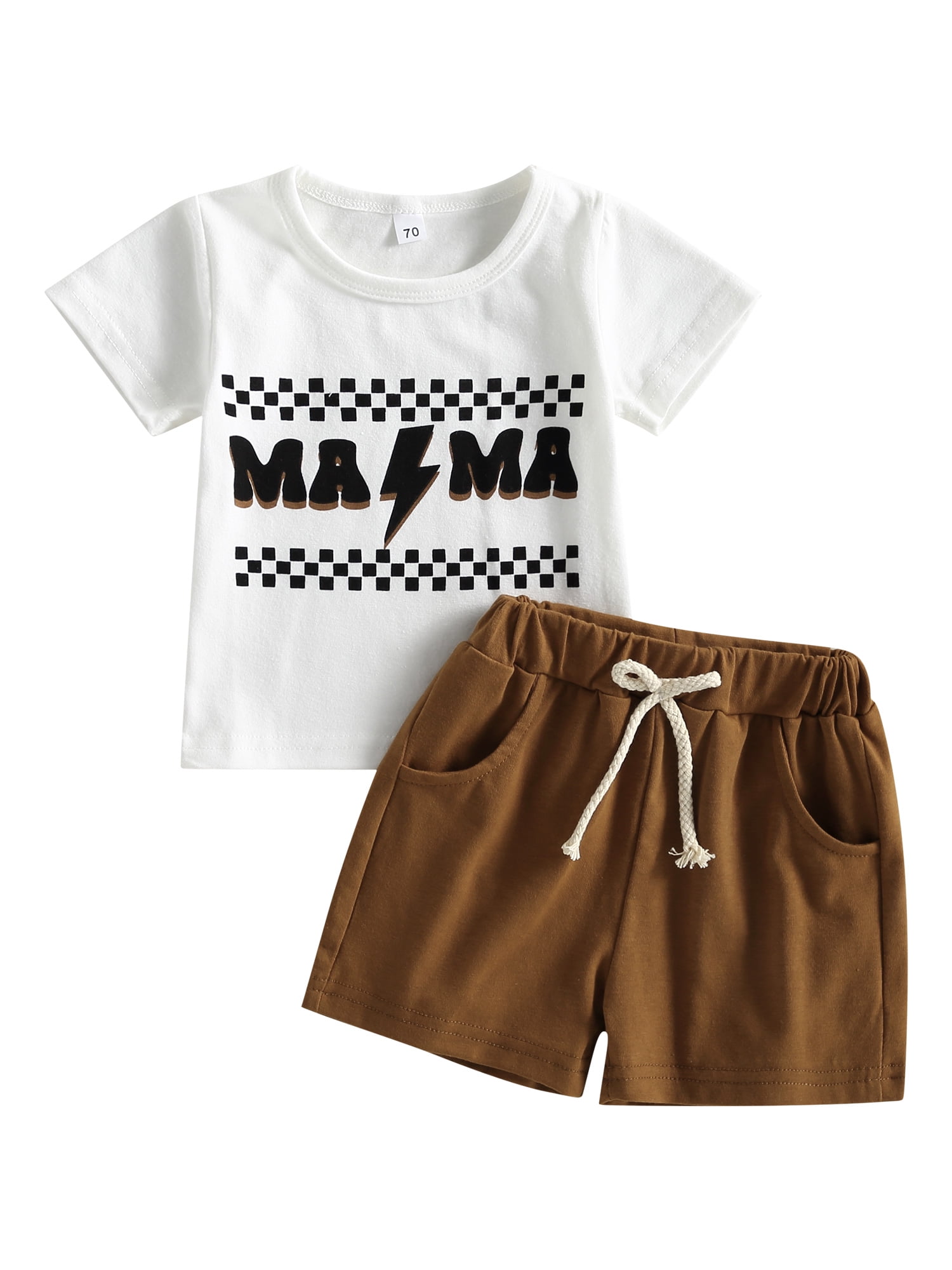 Canrulo Toddler Baby Boy Summer Clothes Short Sleeve Letters Print ...