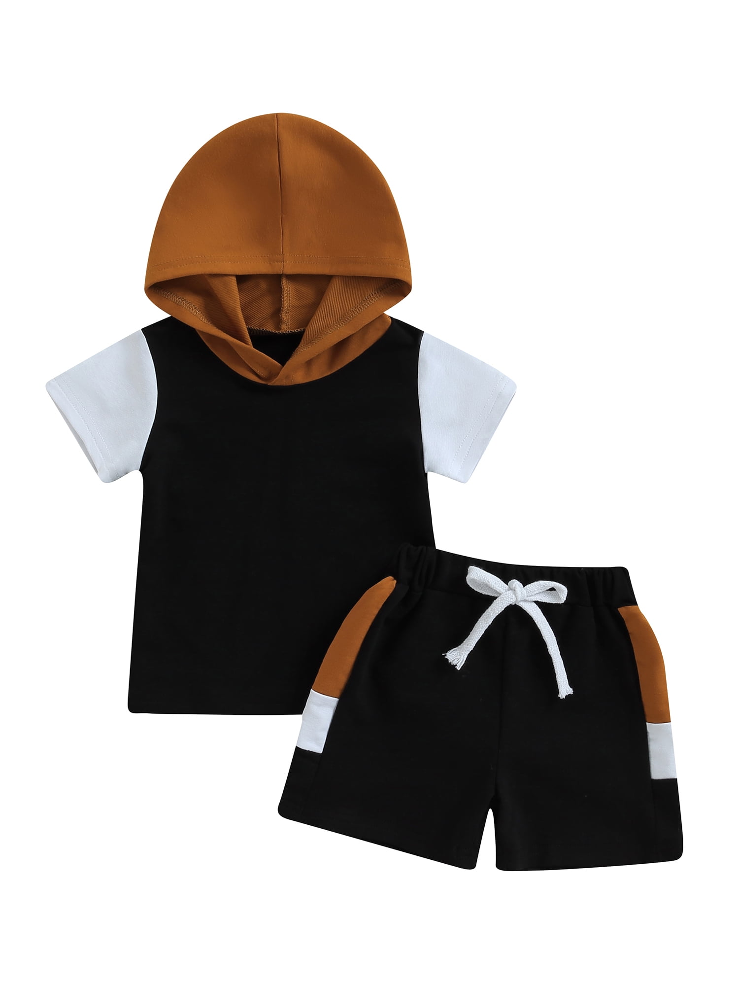 Canrulo Toddler Baby Boy Summer Outfits Short Sleeve Hoodie Tops ...