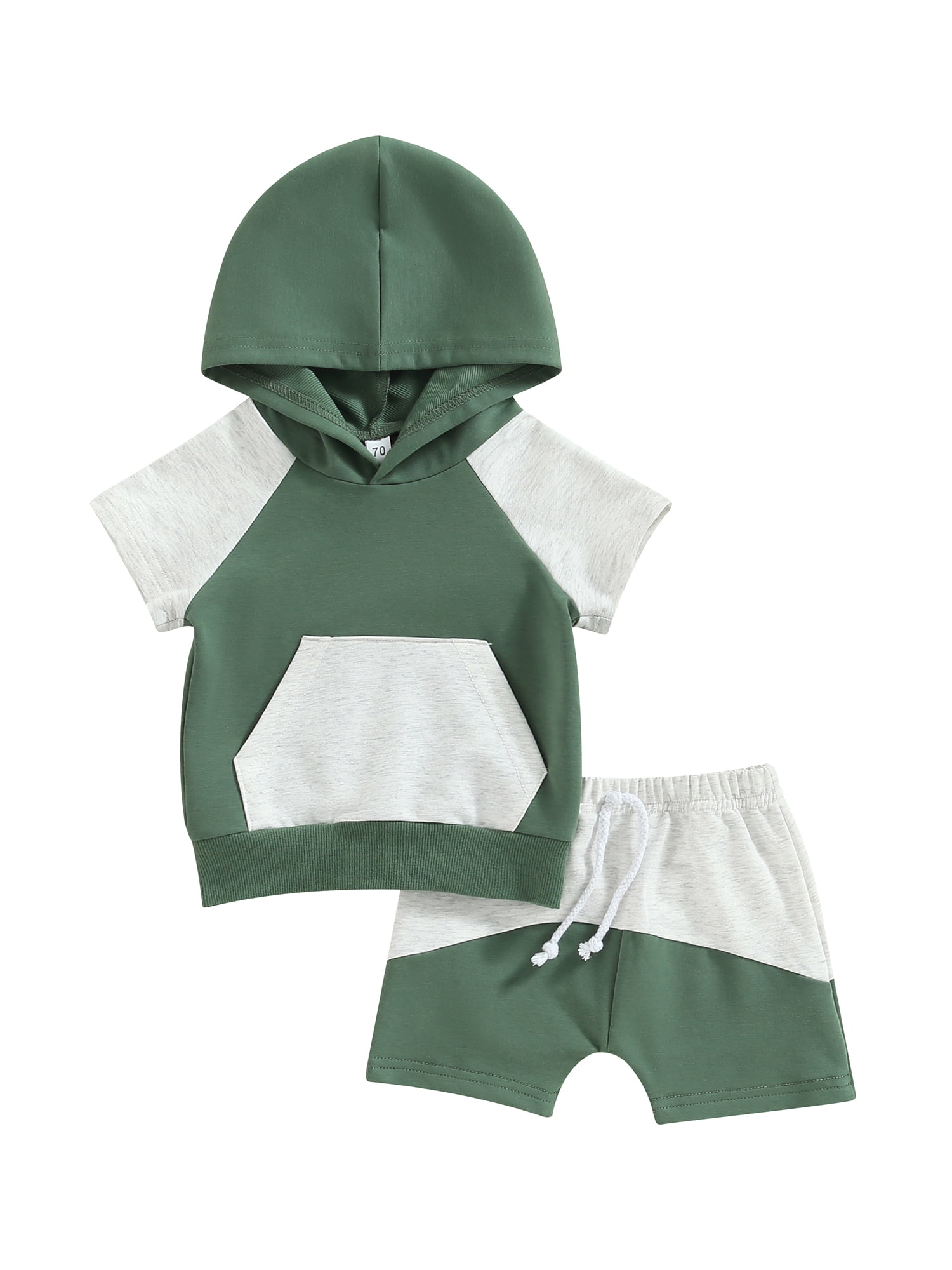 Canrulo Toddler Baby Boys Girls Summer Outfits Short Sleeve Hooded ...