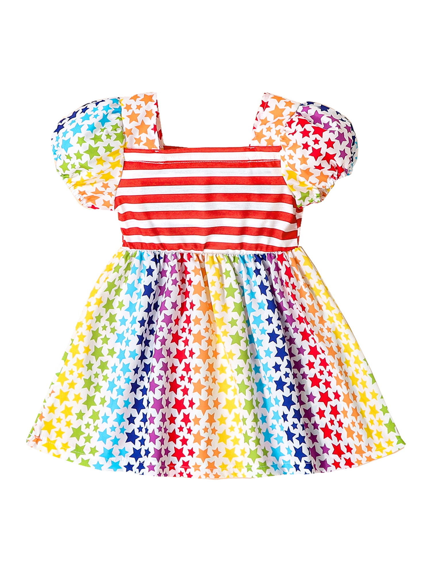 Canrulo Toddler Baby Girl 4th of July Dresses Stars Stripes Tulle Tutu ...