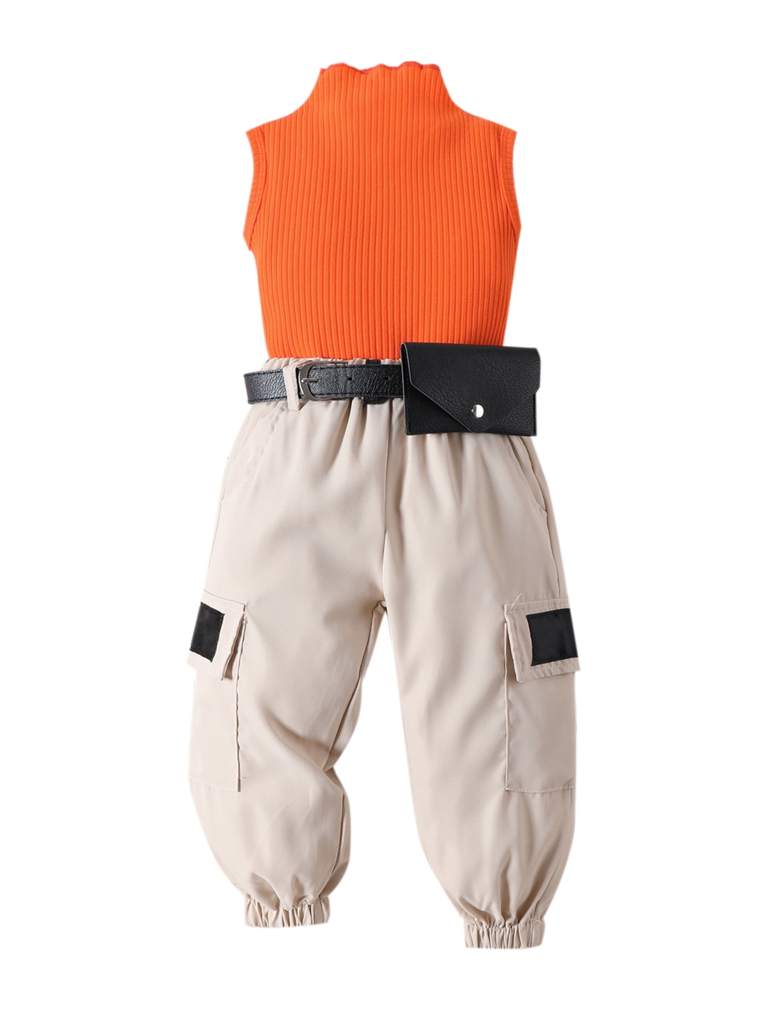 Canrulo Toddler Baby Girl Summer Outfits Sleeveless Solid Color Tank ...