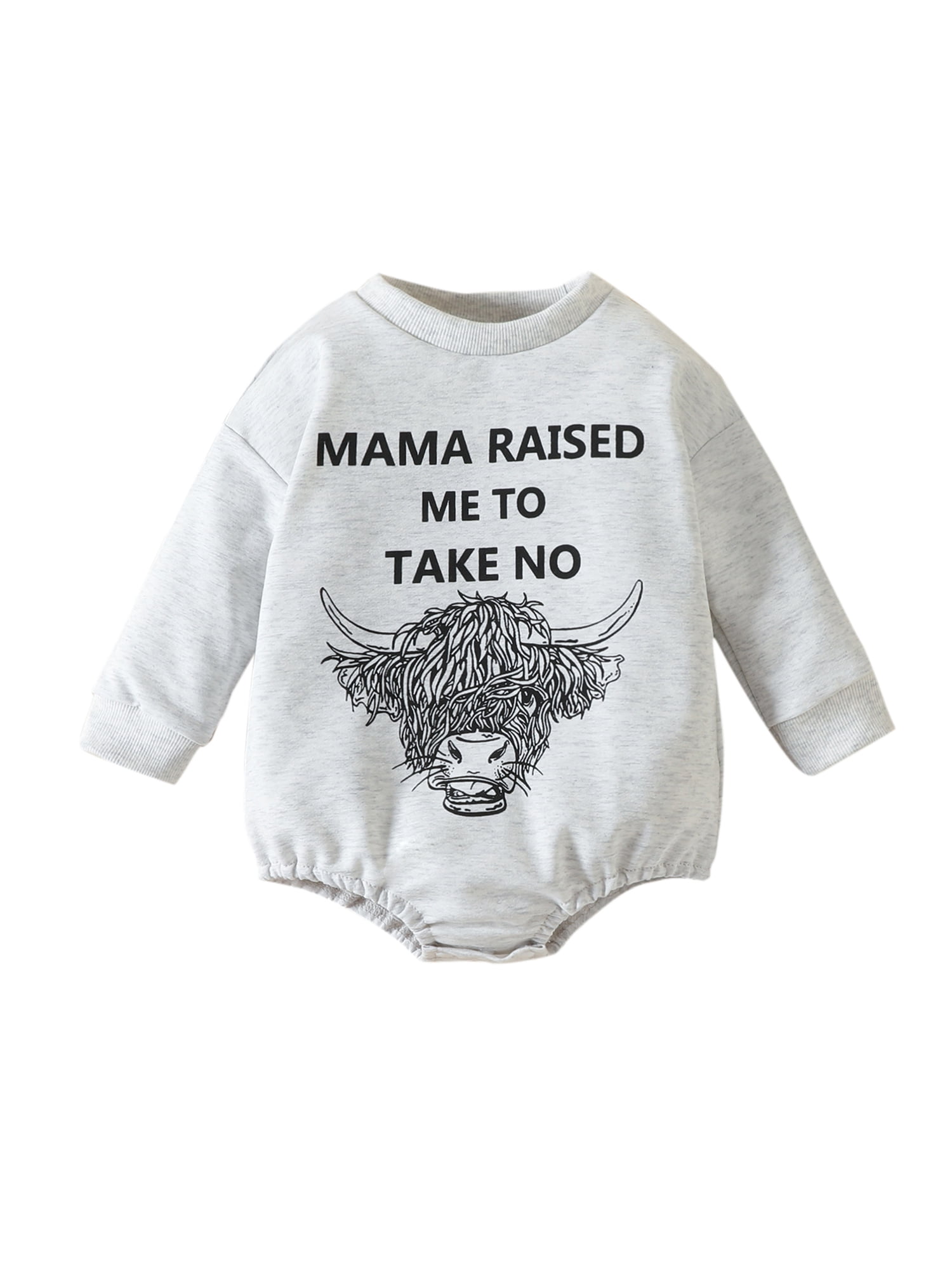 Canrulo Western Baby Boy Girl Clothes Cow Print Long Sleeve Romper Sweatshirt Oversized Sweater ...