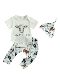 HESHENG Newborn Baby Boys Daddy and Son Summer Clothes Short Sleeve T-Shirt Tops Denim Pants ...