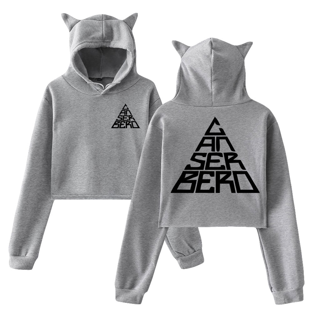 Canserbero Vector Logo Cat Ear Hoodie Womens Sweatshirts Unique Tops ...
