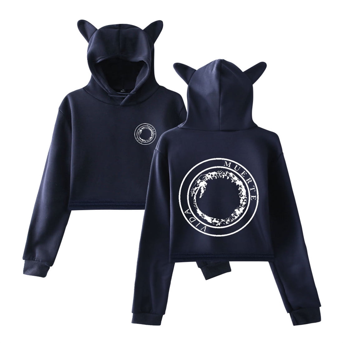 Canserbero Vida Muerte Cat Ear Hoodie Casual Pullover Unique Bear Ear ...