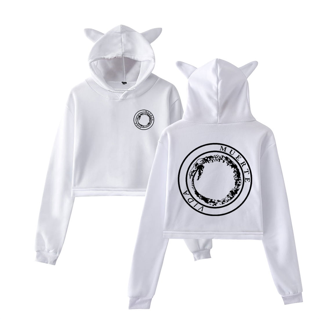 Canserbero Vida Muerte Cat Ear Hoodie Casual Pullover Unique Bear Ear ...
