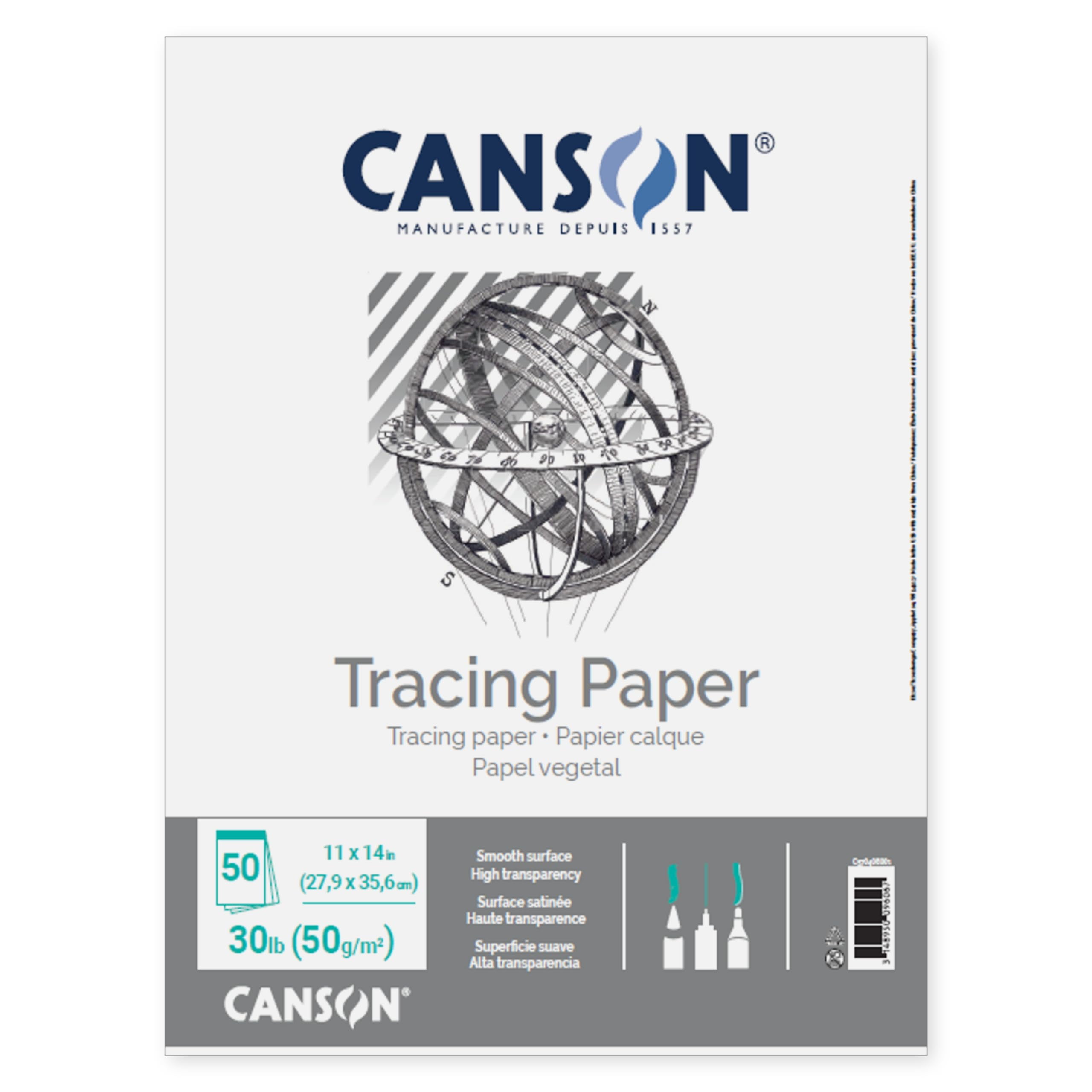 Canson Artist & Professionals 9x12 inch C3 Series Tracing Pad Tape ...