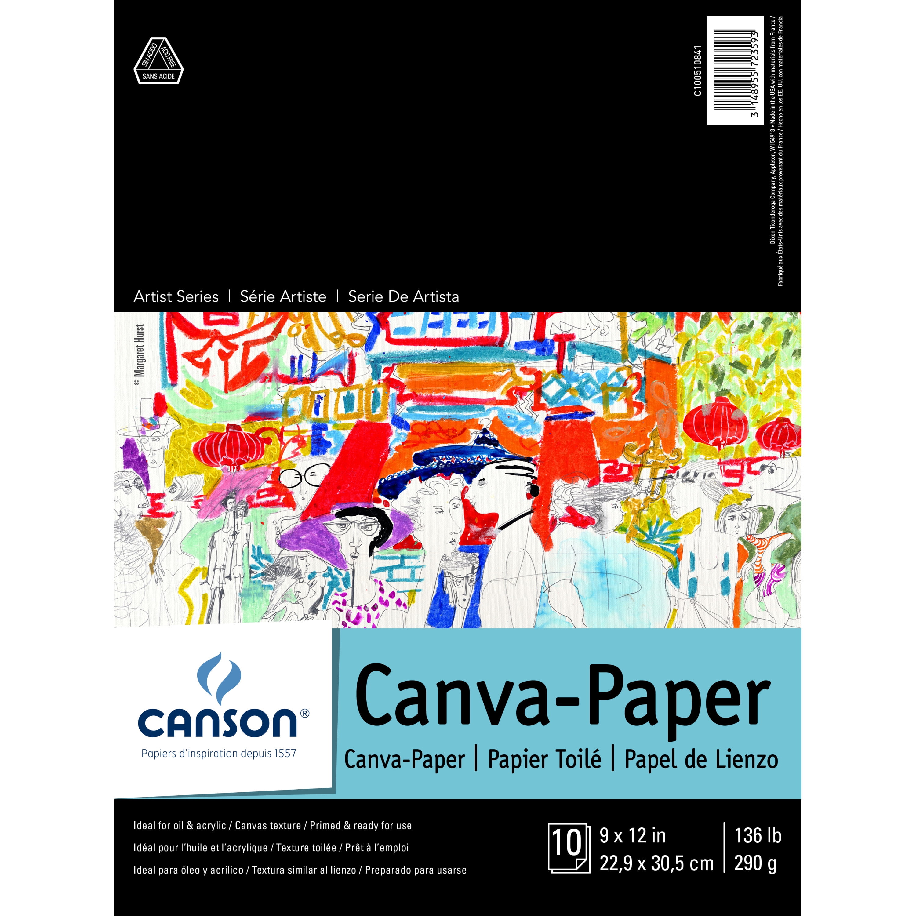 Canson Artist Series Canva-Paper Pad, 10 Sheets, 9" x 12" - Walmart.com