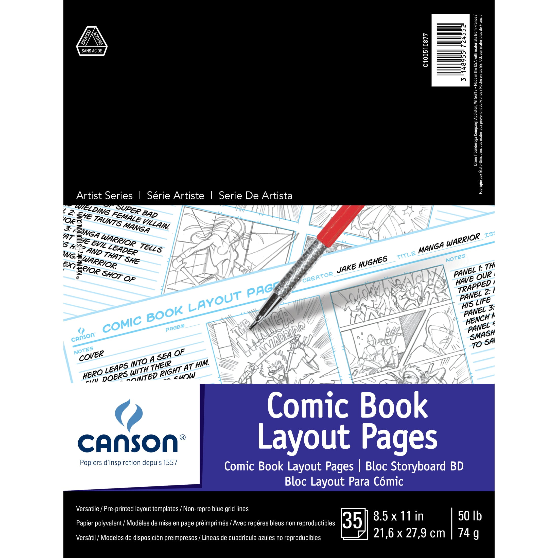Canson Comic Book Layout Pages, 8.5 in x 11 in, 35 Sheets - Walmart.com