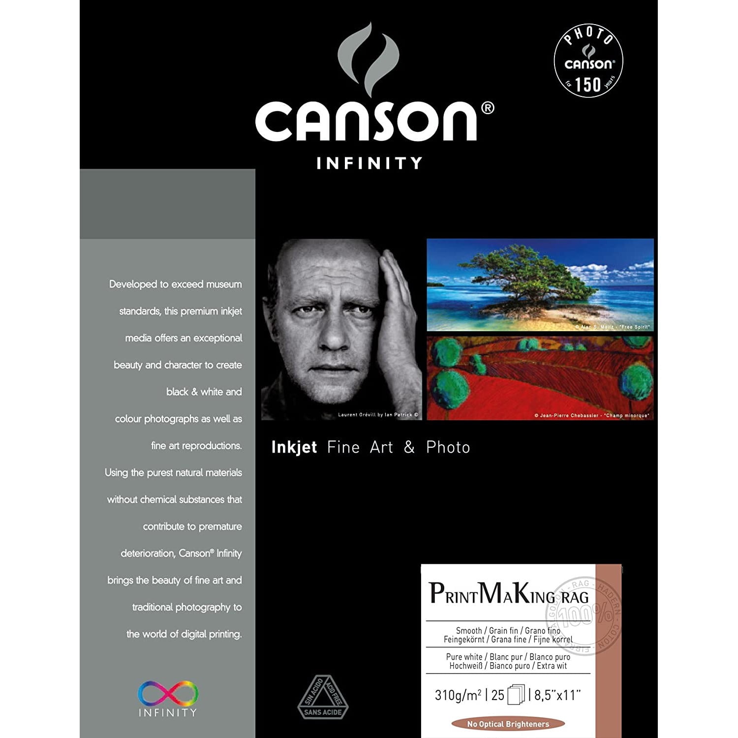 Canson Infinity BFK Rives Photo Paper, 8.5in x 11in, 25 Sheets/Pkg ...