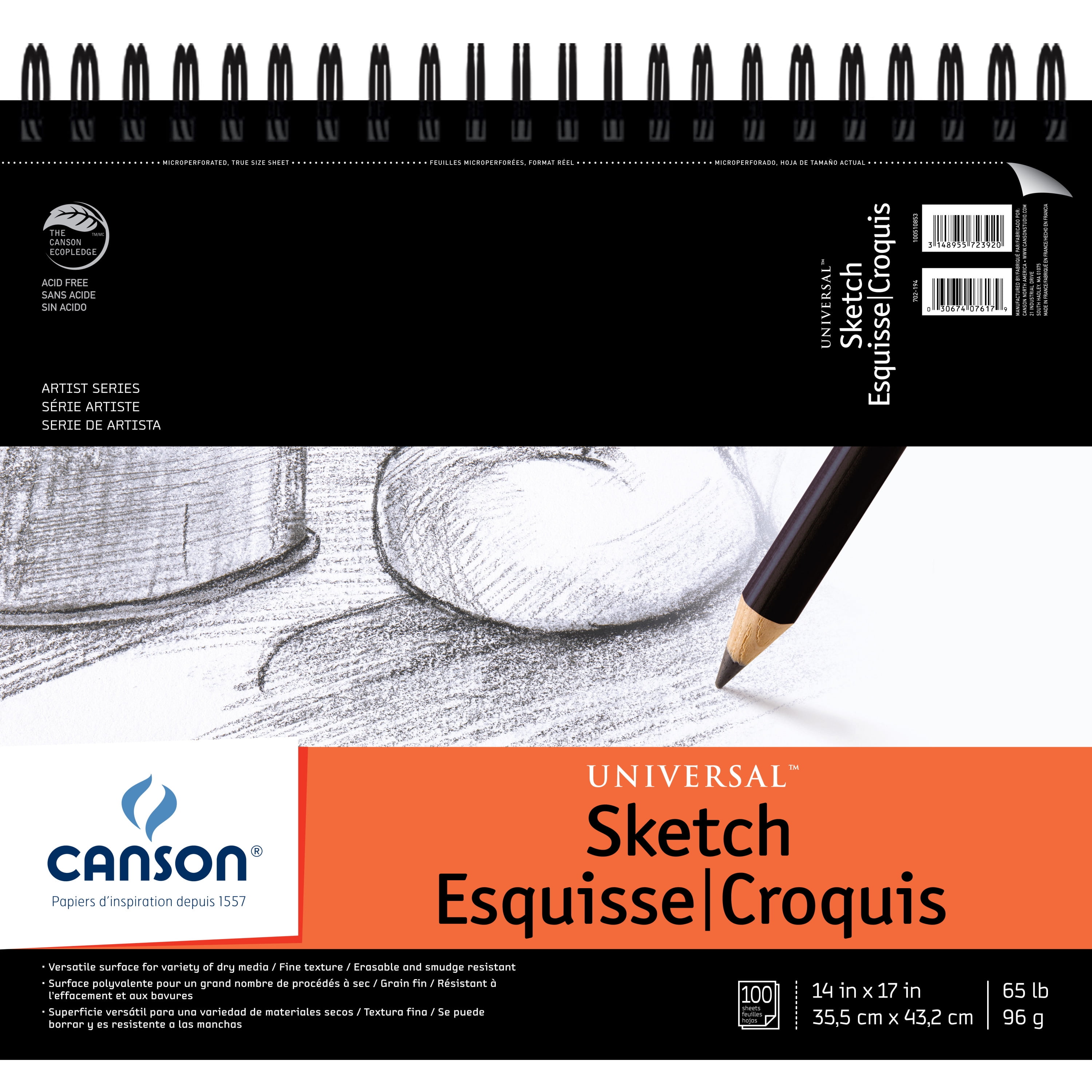 Canson Universal Heavy-Weight Sketch Pad, 14" x 17" - Walmart.com