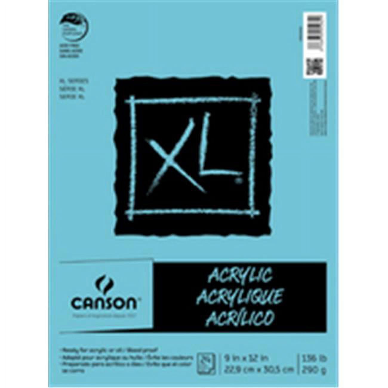 Canson XL Series Oil and Acrylic Paper, Foldover Pad, 9x12 inches, 24 ...