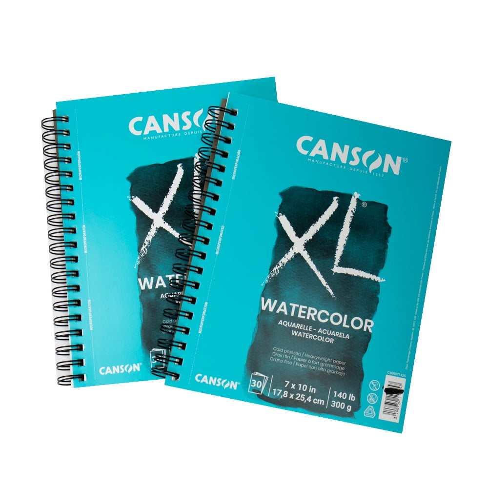 Canson XL Series Side Wire Bound Watercolor Paper Pad, 7 x 10 inch, 30 ...