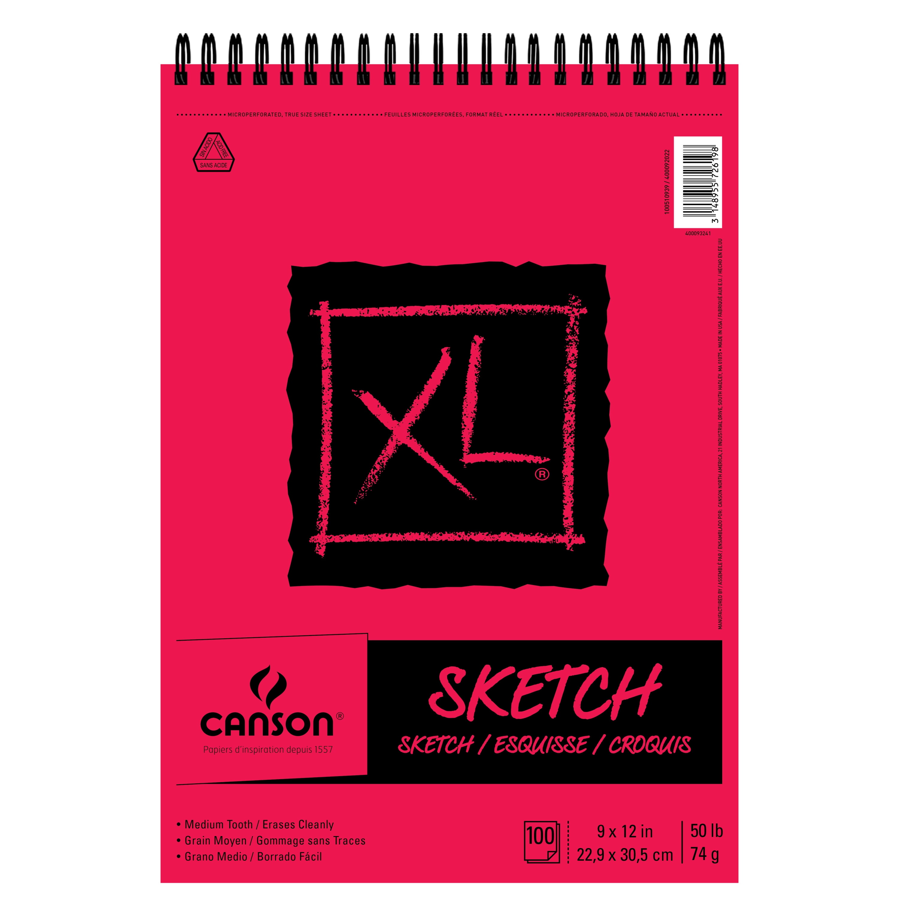 Canson XL Paper Drawing Sketch Pad, Perfect for Beginners, 9in x 12in ...