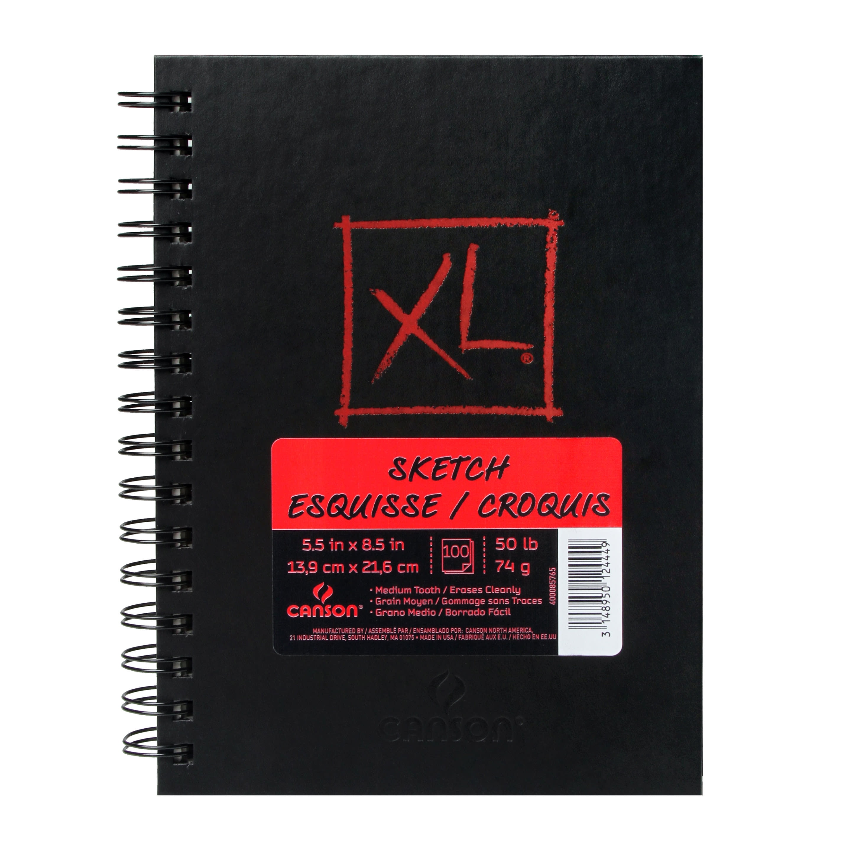 Canson XL Sketch Book, 100 Sheets, 5.5" x 8.5" - Walmart.com