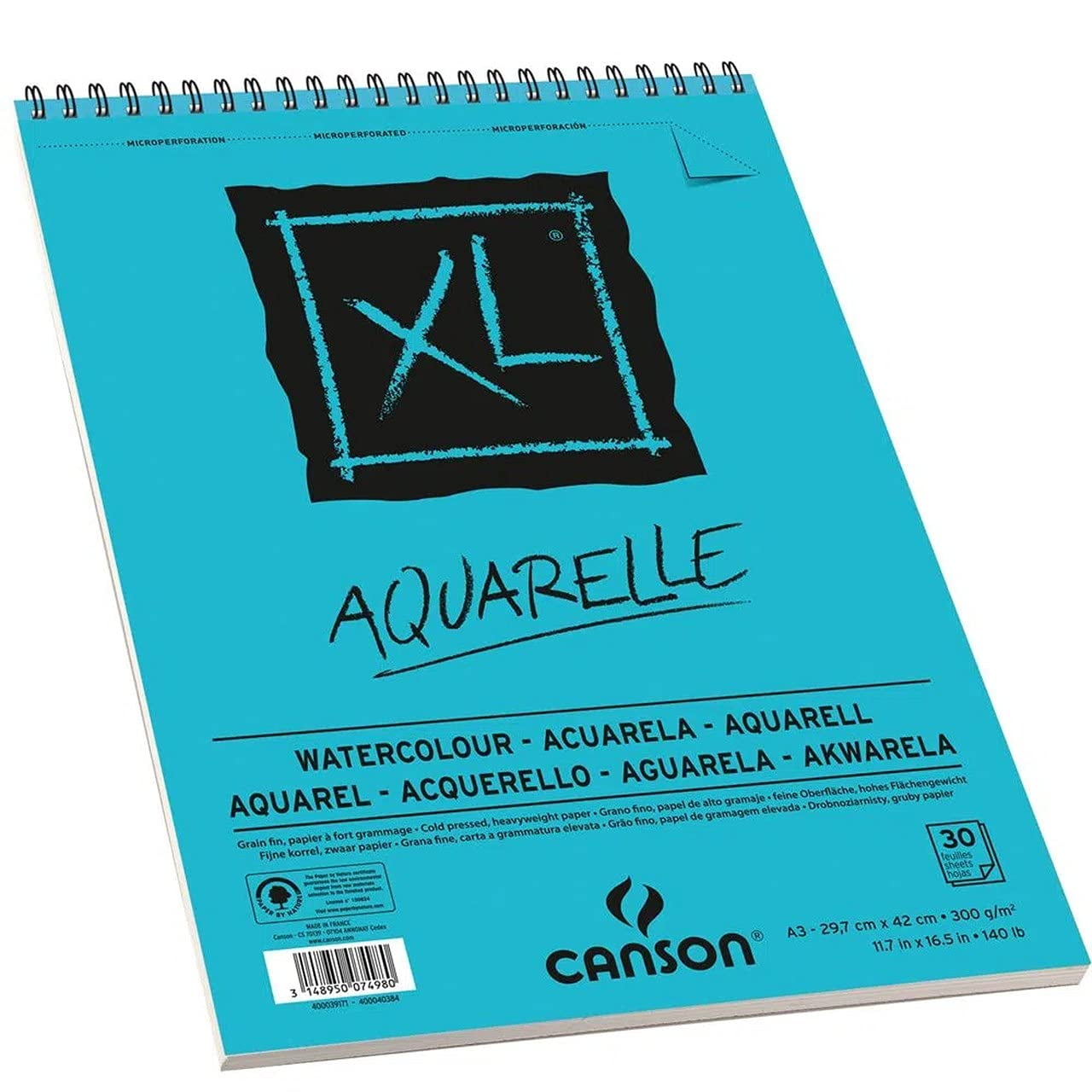Canson XL Sketch and Aquarelle Note Block 300 GM Din A3 30 Sheets 297 ...
