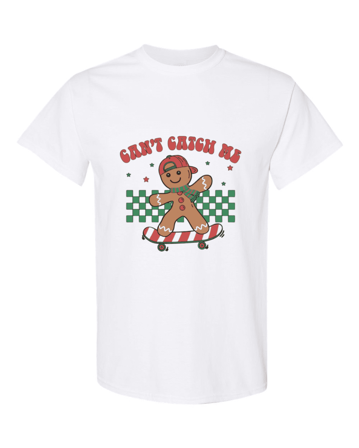Cant Catch Me Gingerbread Funny Holiday Kids Unisex T-Shirt, for men ...