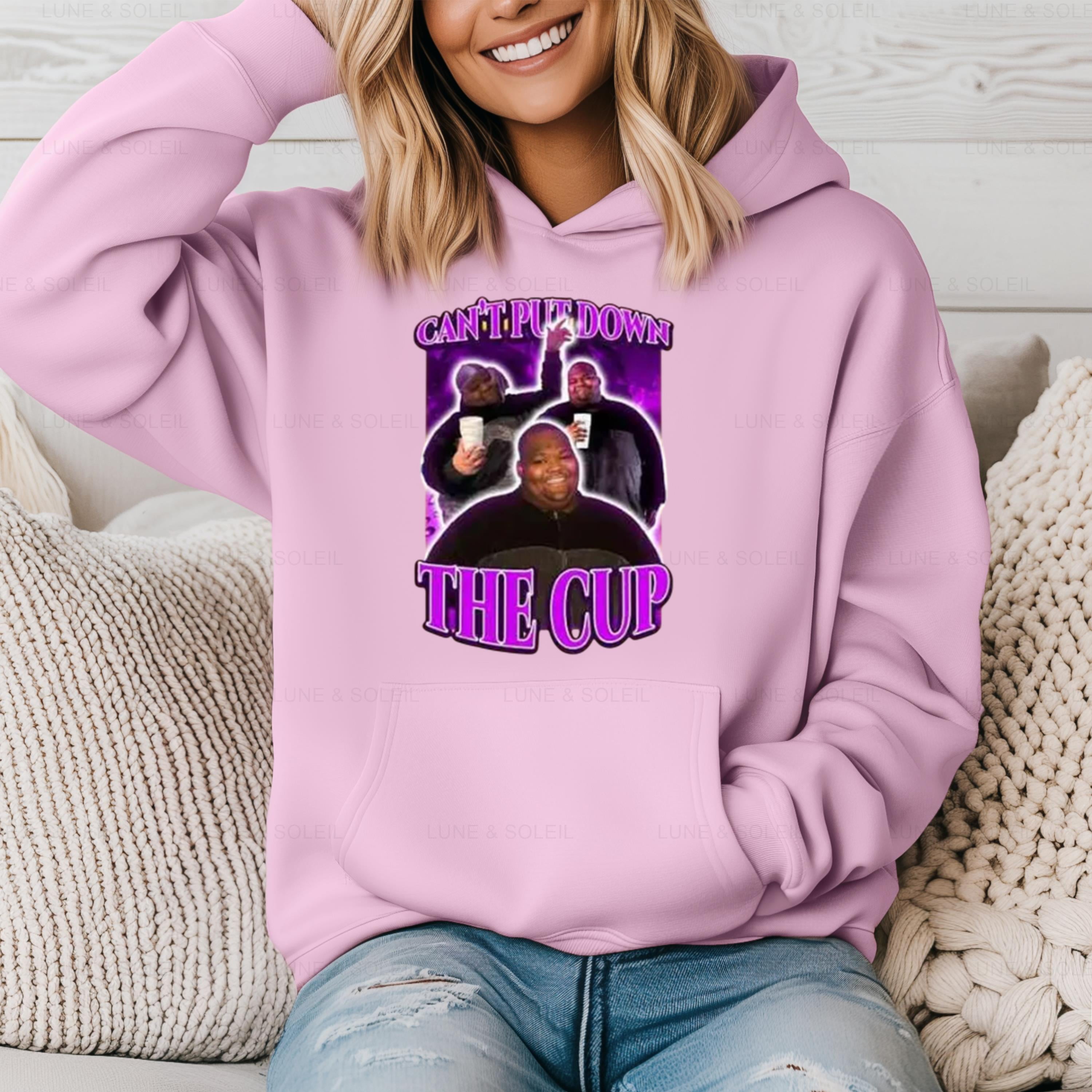 Cant Put Down The Cup Funny Dave Blunts Meme Joke Hoodie unisex up to ...