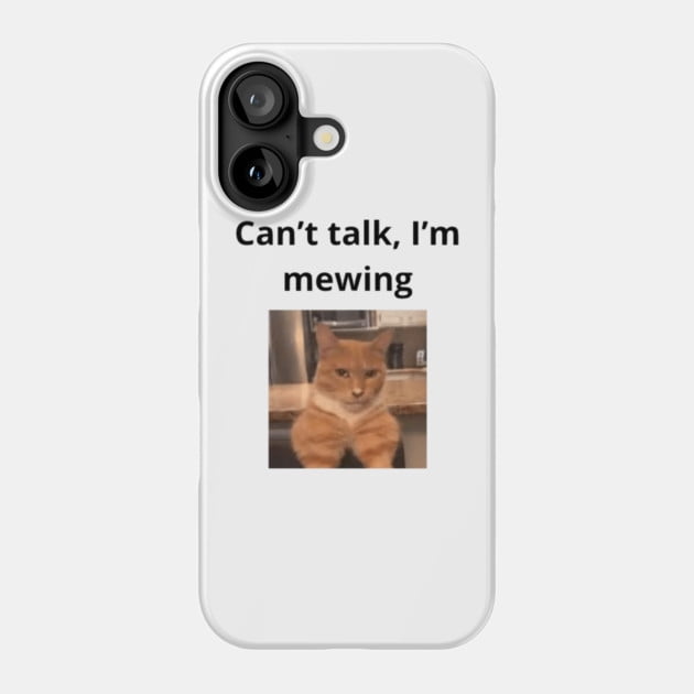 Cant Talk Im Mewing Funny Looksmax Cat Meme Case for Apple iPhone 11 to ...