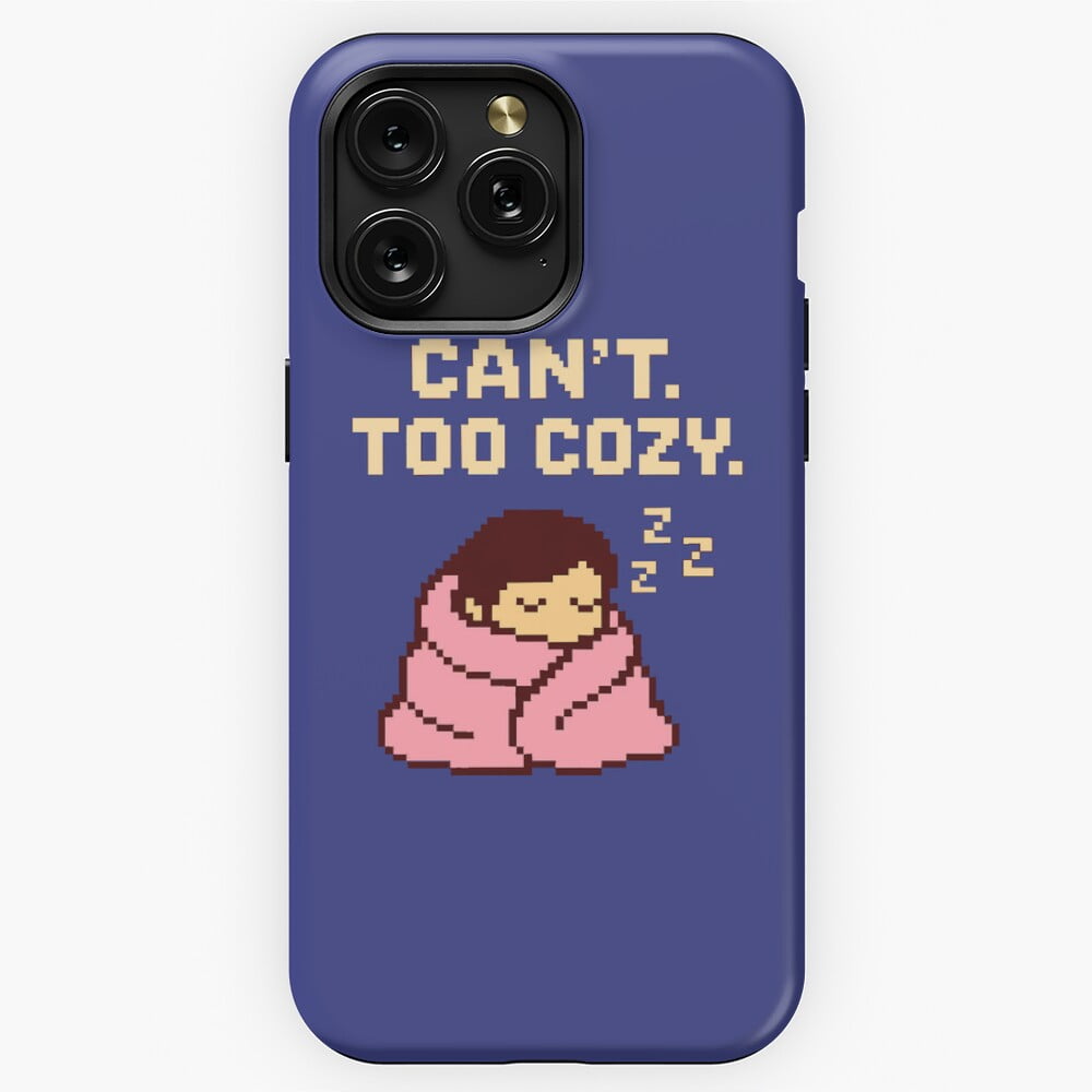 Cant Too Cozy Funny Relax Quote iPhone Case 17 11 12 13 14 15 16 Pro ...