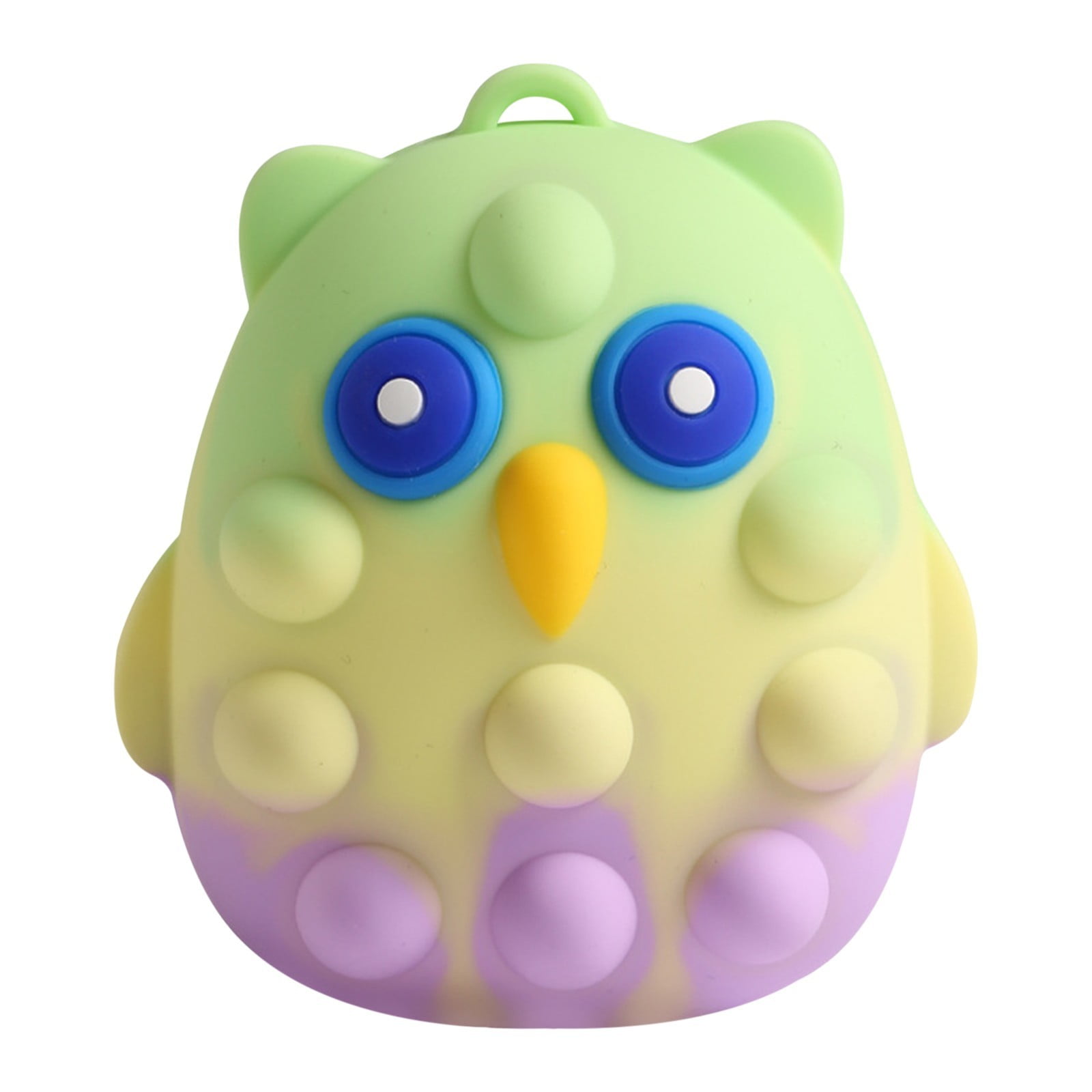 Cantaloupe Color Owl Silicone Stress Relief Ball Push Pop Fidget Toy With Suction Cup Bubble ...