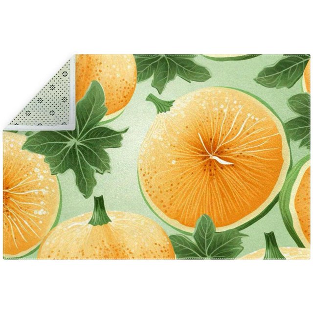 Cantaloupe Office Mat with Right-Angle Design - Polyester Floor Mat for ...