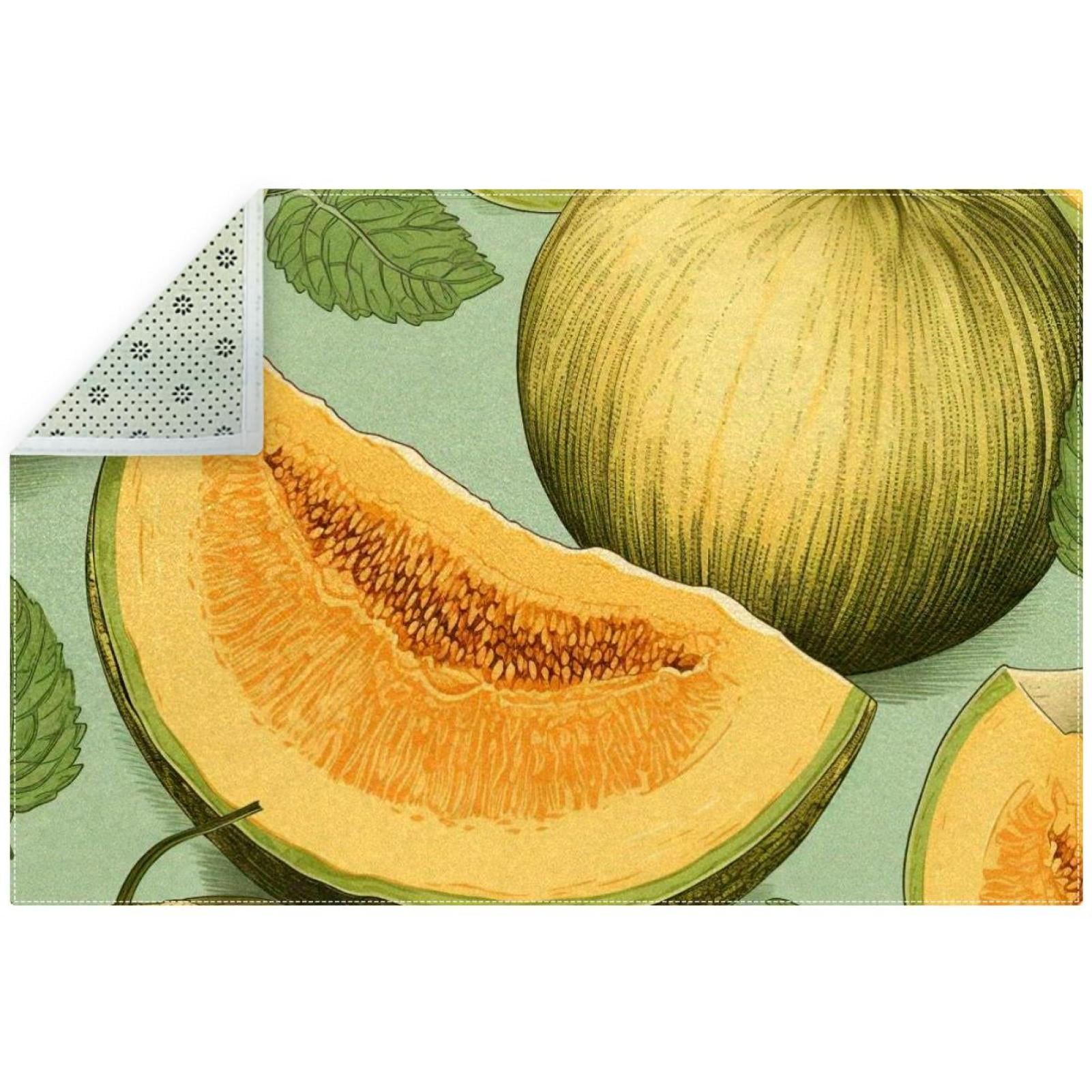 Cantaloupe Polyester Office Rugs - Durable Right-Angle Floor Mat for ...