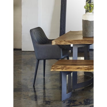 Benedict Dining Chair Grazed Brown Leather - Set Of Two - Walmart.com