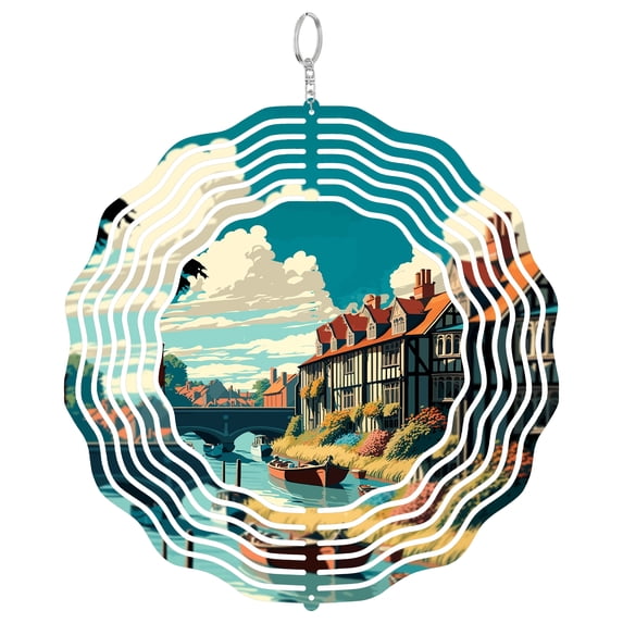 Canterbury England Cathedral 3D Wind Spinner Kinetic Metal Hanging ...