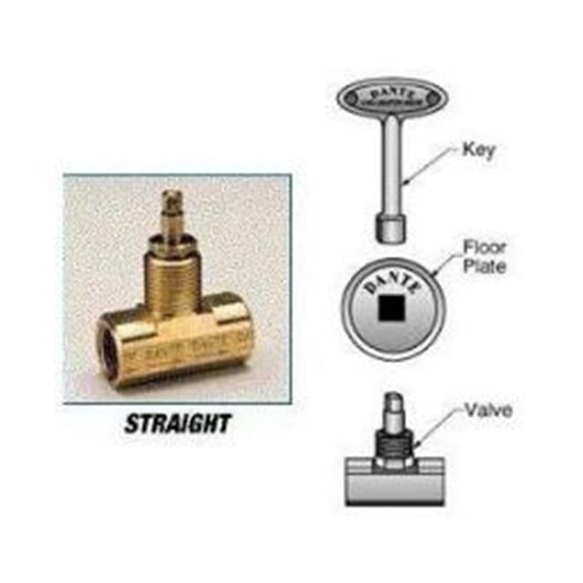 Canterbury VSDP Straight Polished Brass Fireplace Gas Valve for LP or ...