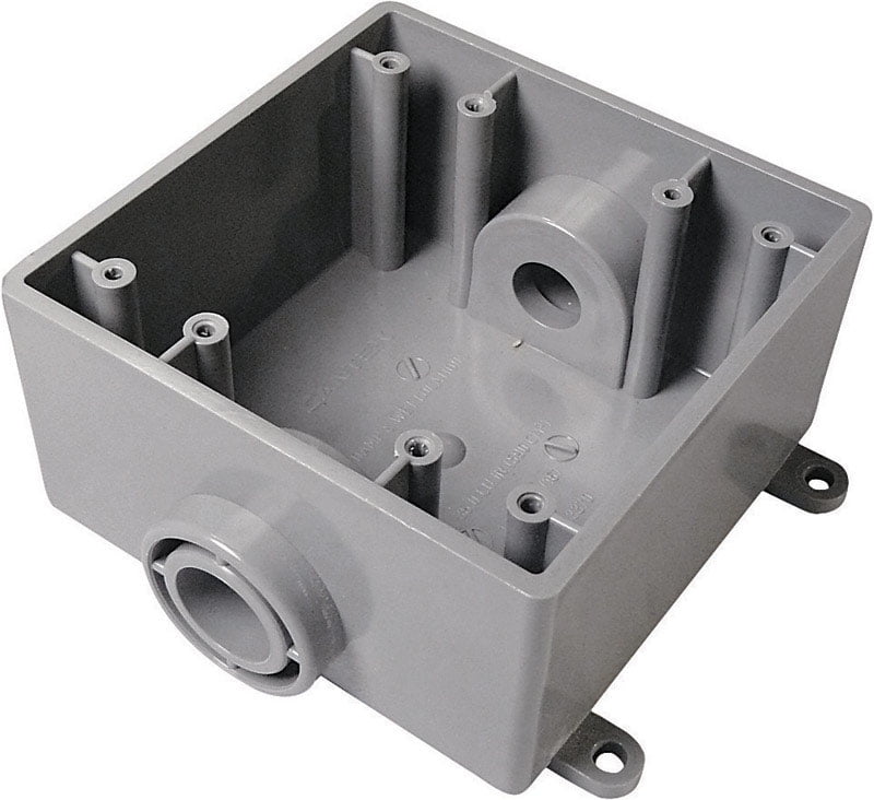 Cantex 5133371U 0.75 in. PVC 2 Gang FSC Outdoor Switch & Outlet Box ...