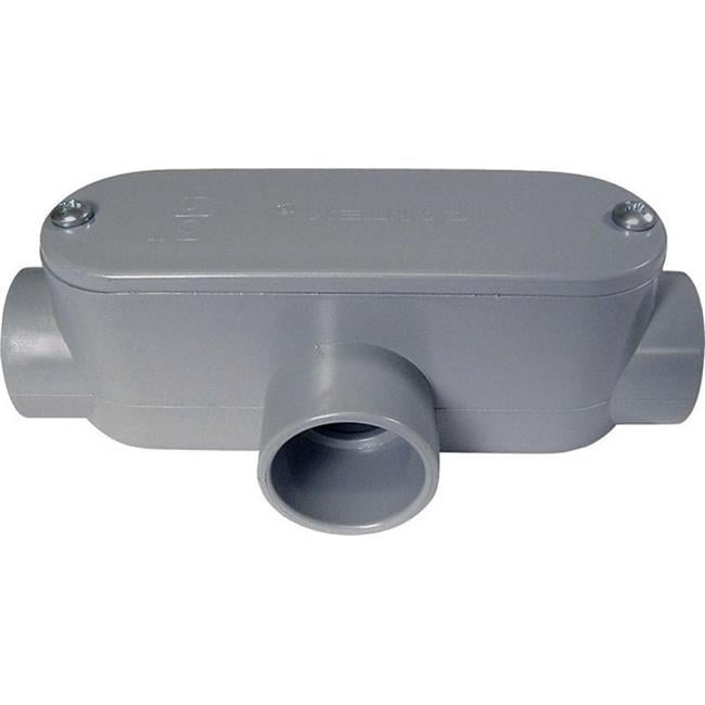 Cantex 5133563U 0.5 Inch Type T PVC Conduit Body - Gray - Walmart ...